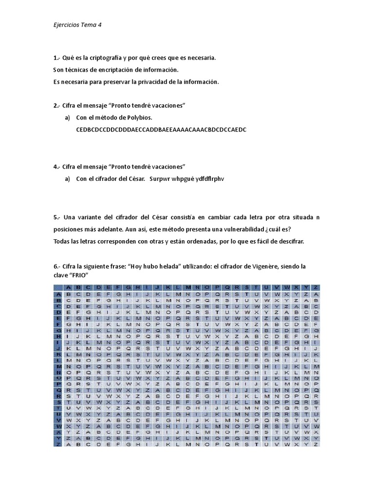 Ejercicios Tema 4 | PDF