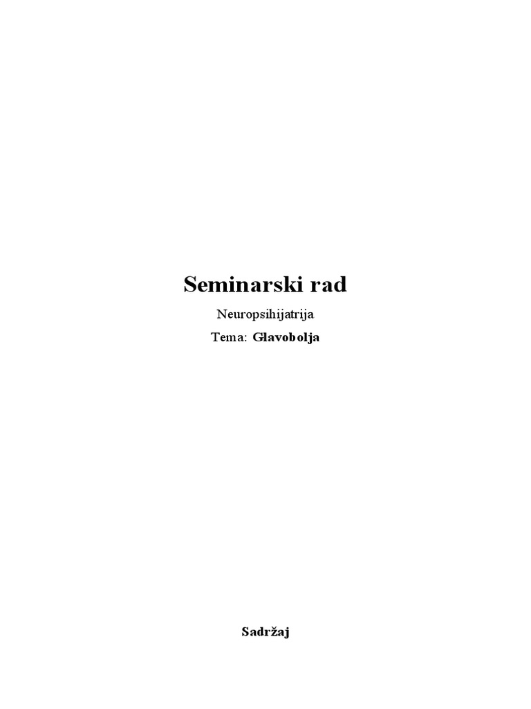 Seminarski Podloga | PDF