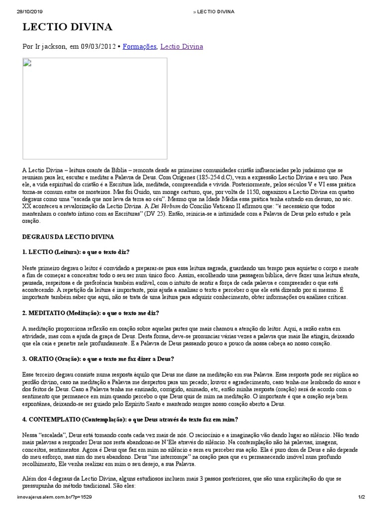 Lectio Divina | PDF