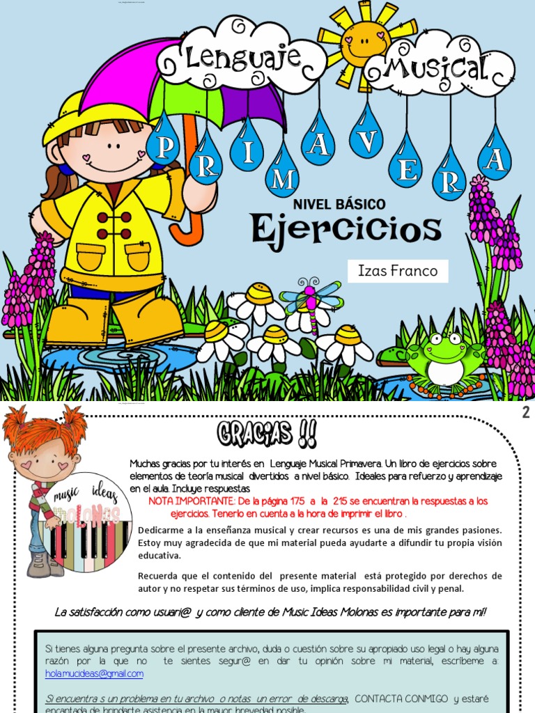 Ejercicios Lenguaje Musical Primavera PDF | PDF