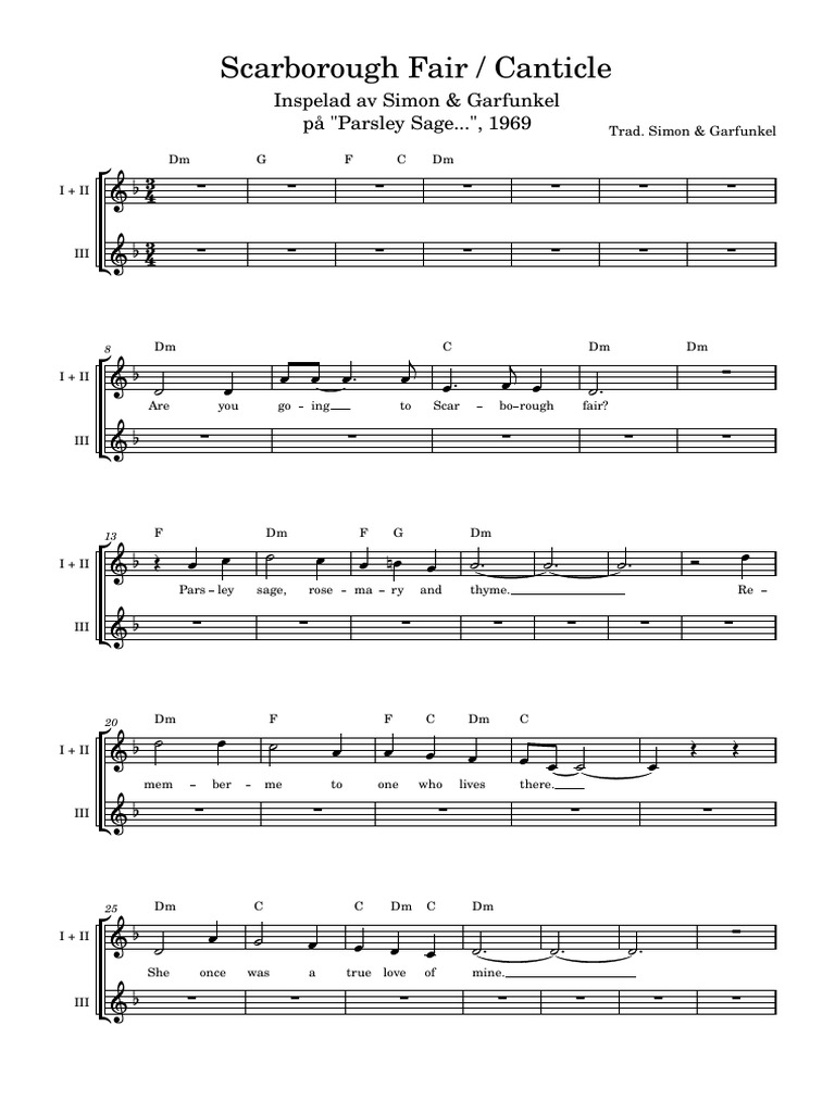 Scarborough Fair Canticle PDF | PDF