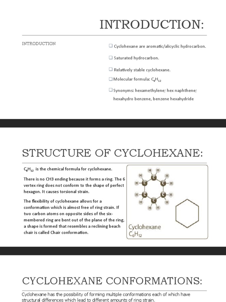 cyclohexane introduction | PDF