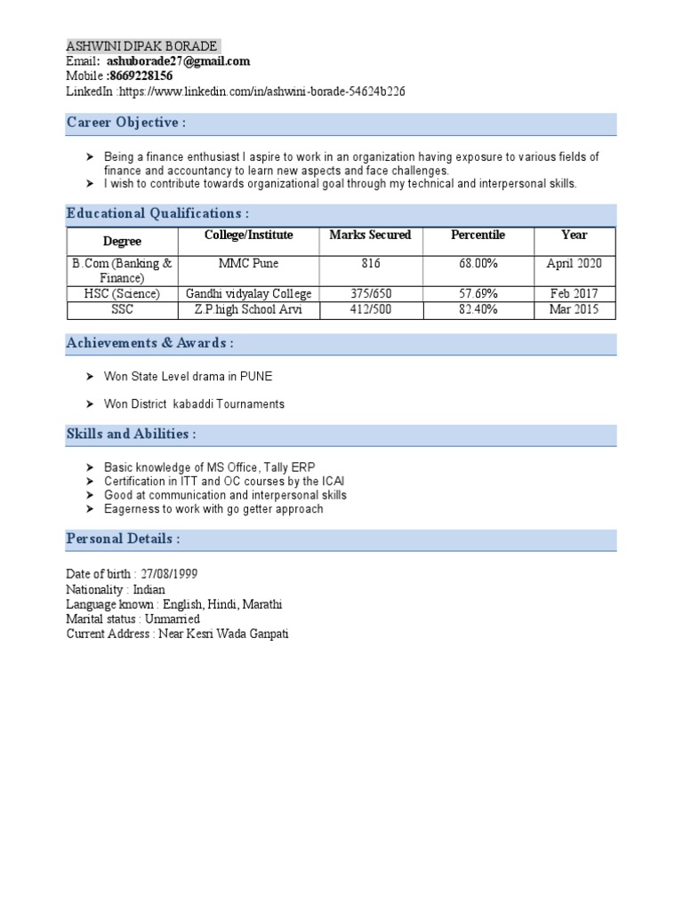 Resume Ashu.pdf | PDF