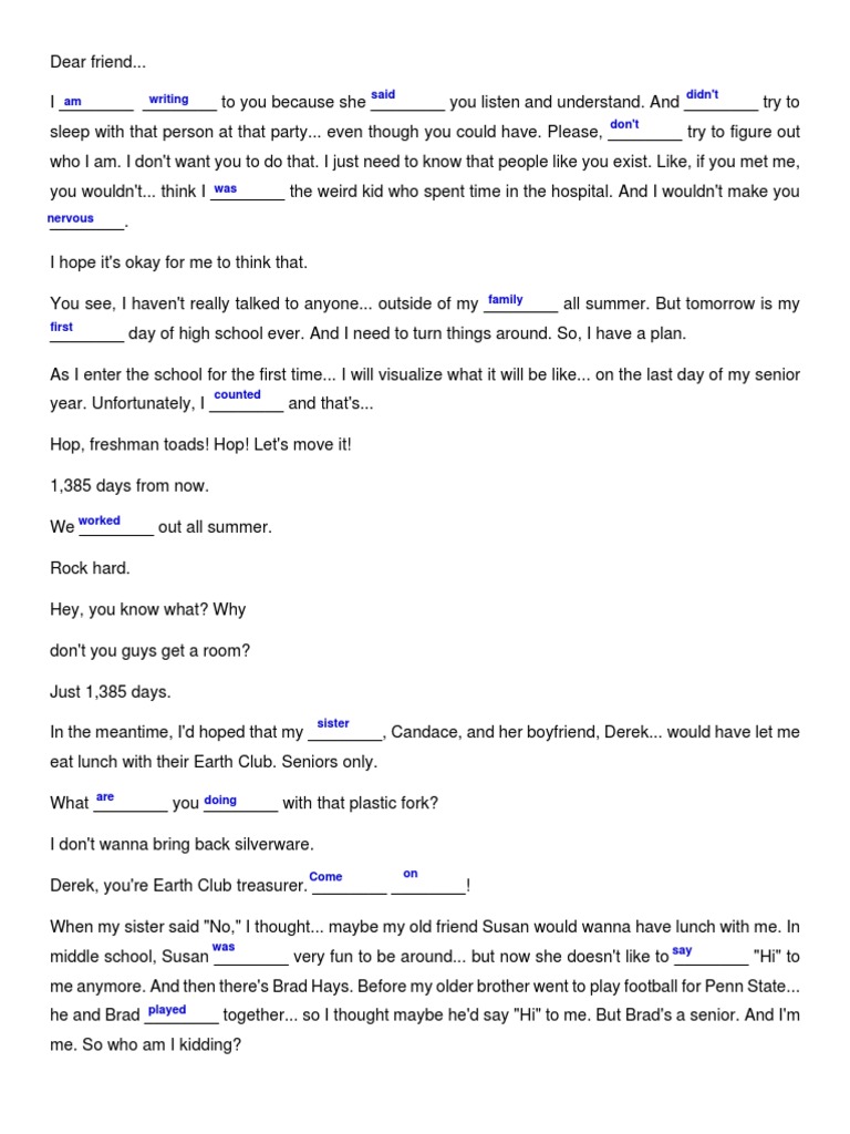 The - Perks - of - Being - A - Wallflower - SS ANSWERS PDF | PDF