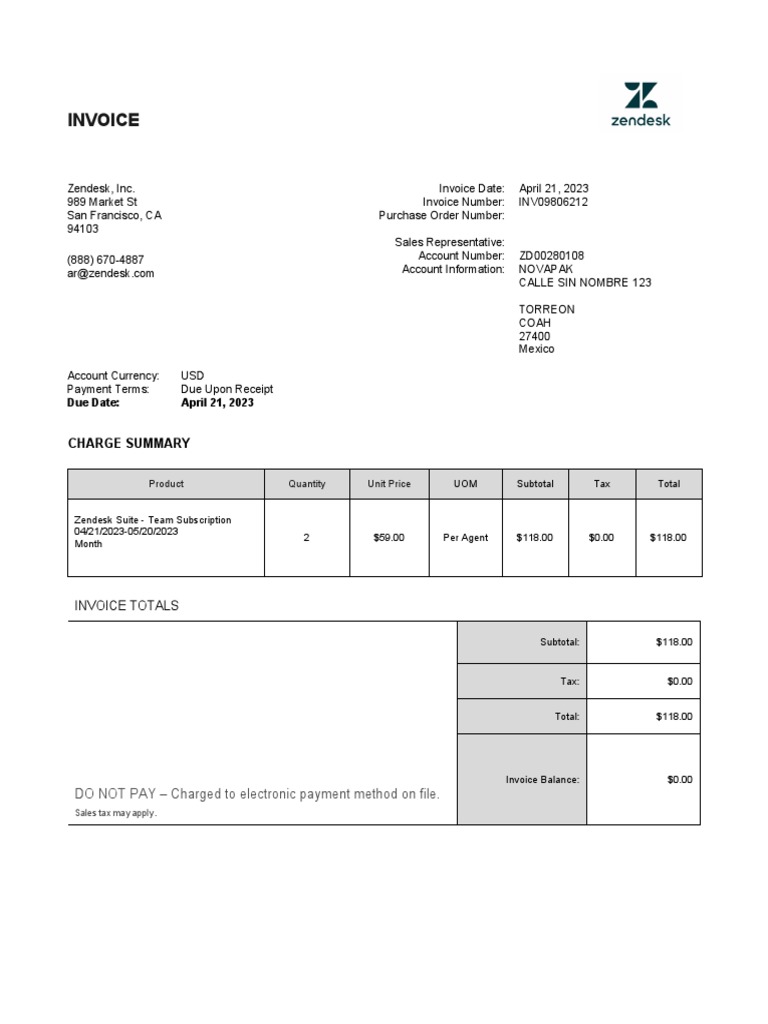 Zendesk 21042023 PDF | PDF