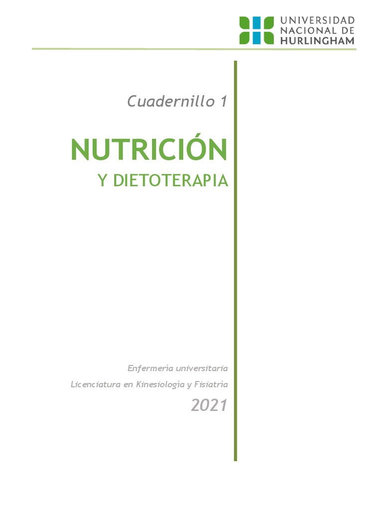 Cuadernillo 1 2021.pdf NUTRICION Y DIETOTERAPIA 2 CUATRIMESTRE | PDF