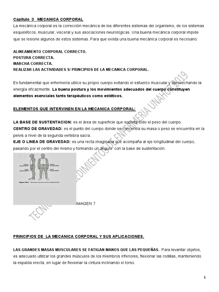 1 - Cap. 3 - Mecánica Corporal | PDF