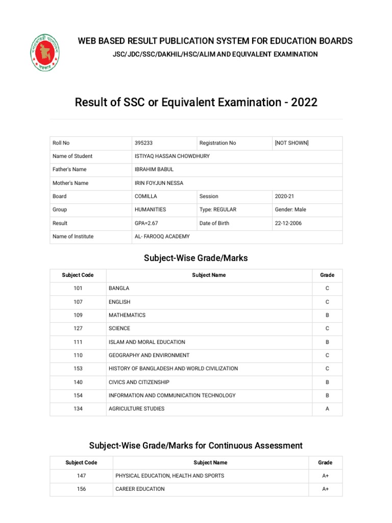 Web Based Result Publication System For Education Boards PDF | PDF