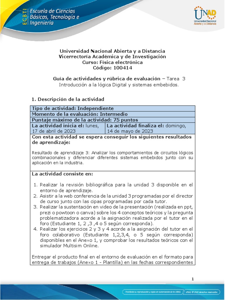 Guía de Actividades y Rúbrica de Evaluación - Unidad 3 - Tarea 3 ...