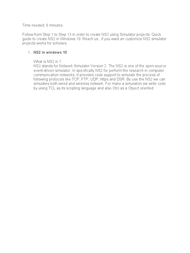 Installation Stepof NS2 | PDF