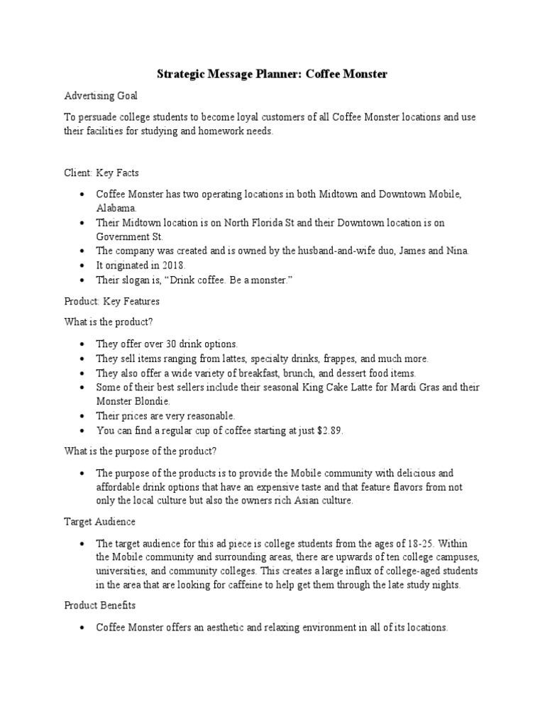 Strategic Message Planner | PDF