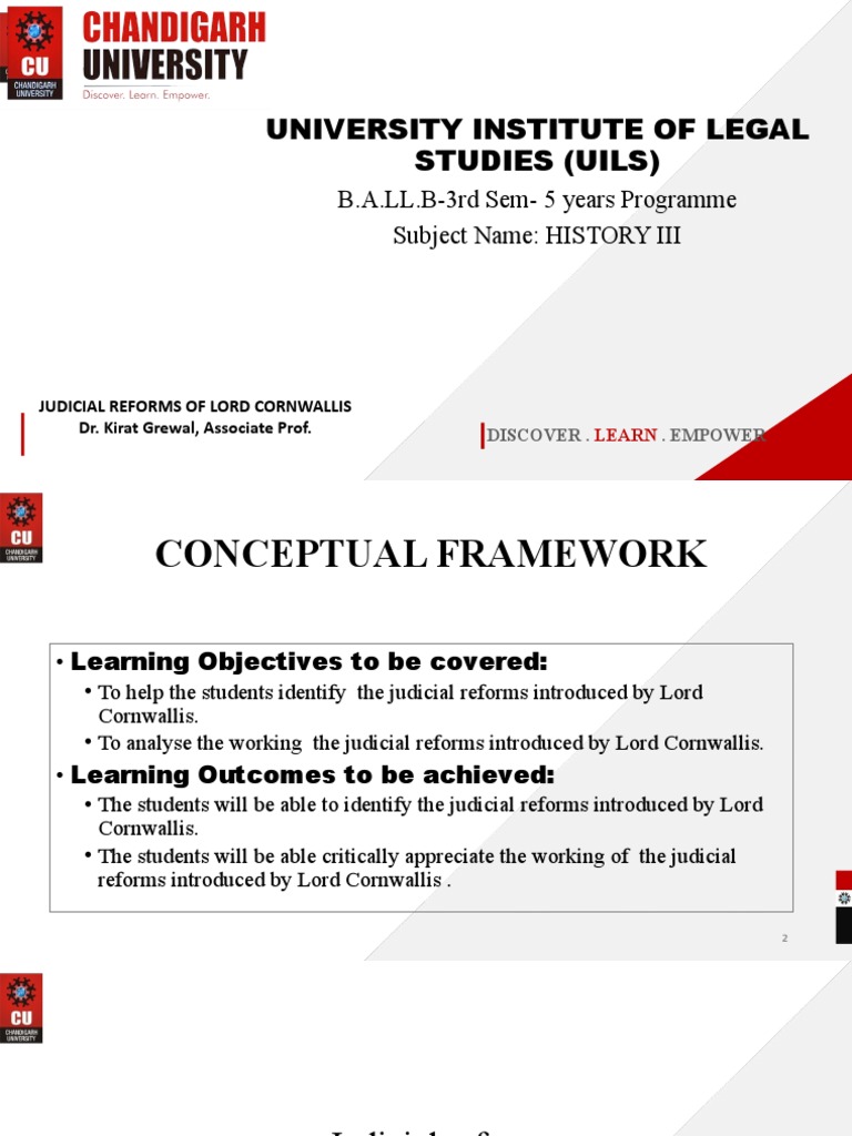 Judicial Reforms of Lord Cornwallis | PDF