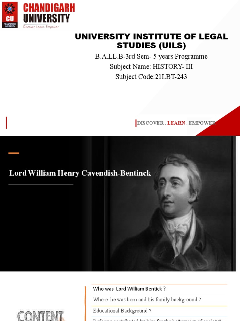Lord William Bentinck | PDF