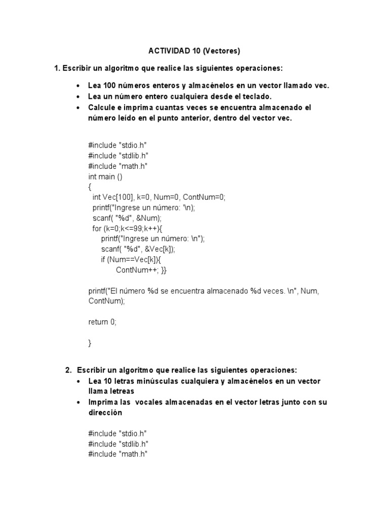 Vectores en Programación C# | PDF | Datos | Gestión de datos