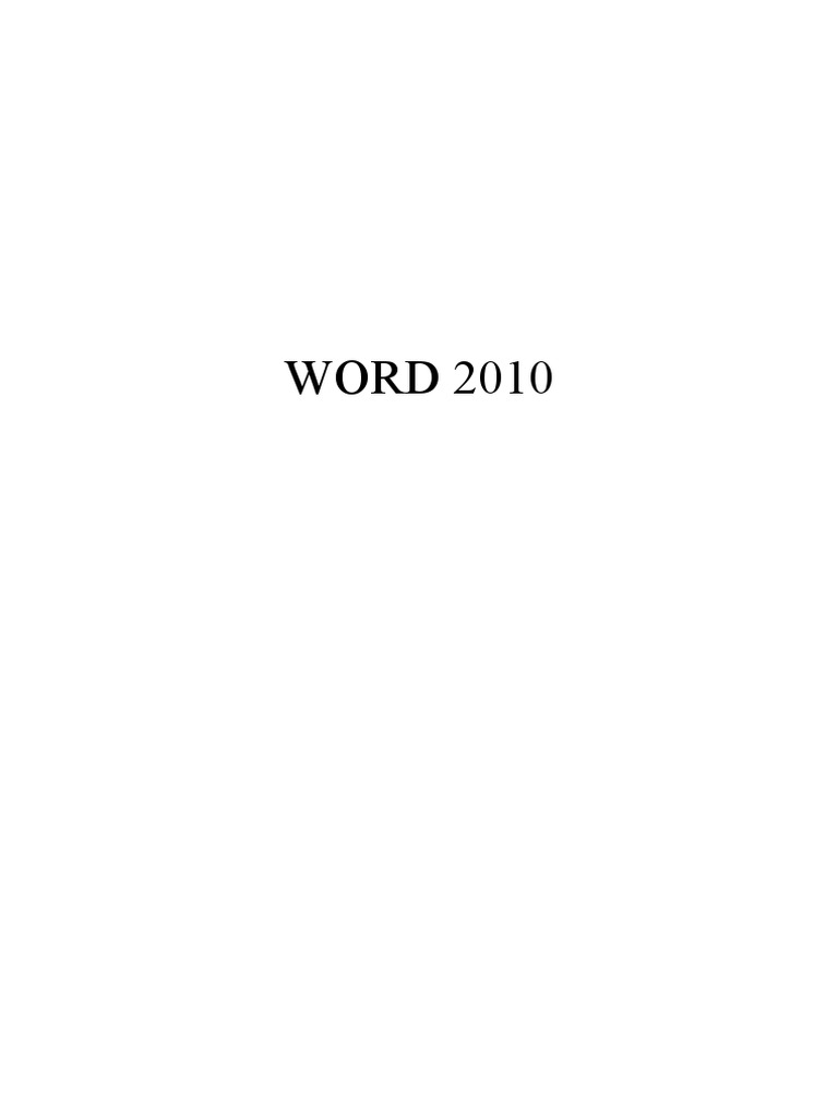 MANUAL DE WORD 2010 TramitacionProcesal PDF | PDF MANUAL DE WORD 2010 TramitacionProcesal PDF | PDF