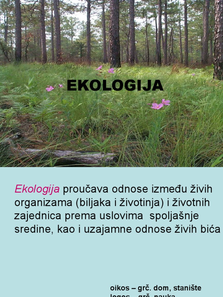 EKOLOGIJA-1 I 2 | PDF