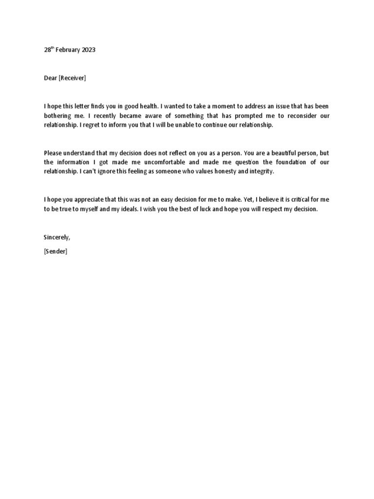 Letter of Closure | PDF