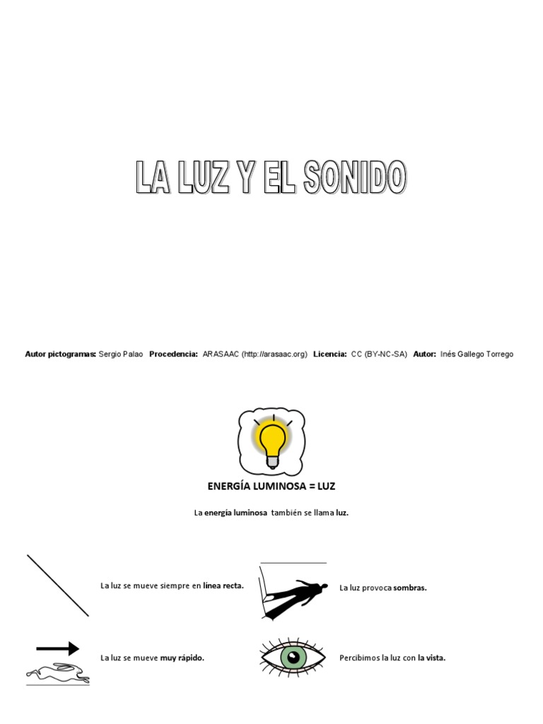 Luz y sonido: conceptos básicos para niños | PDF | Ligero | Sonido