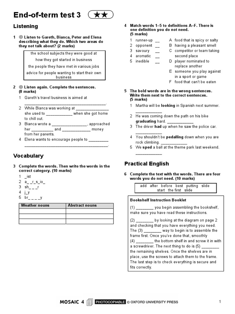 Mosaic TRD4 Tests EOT3 2 PDF | PDF