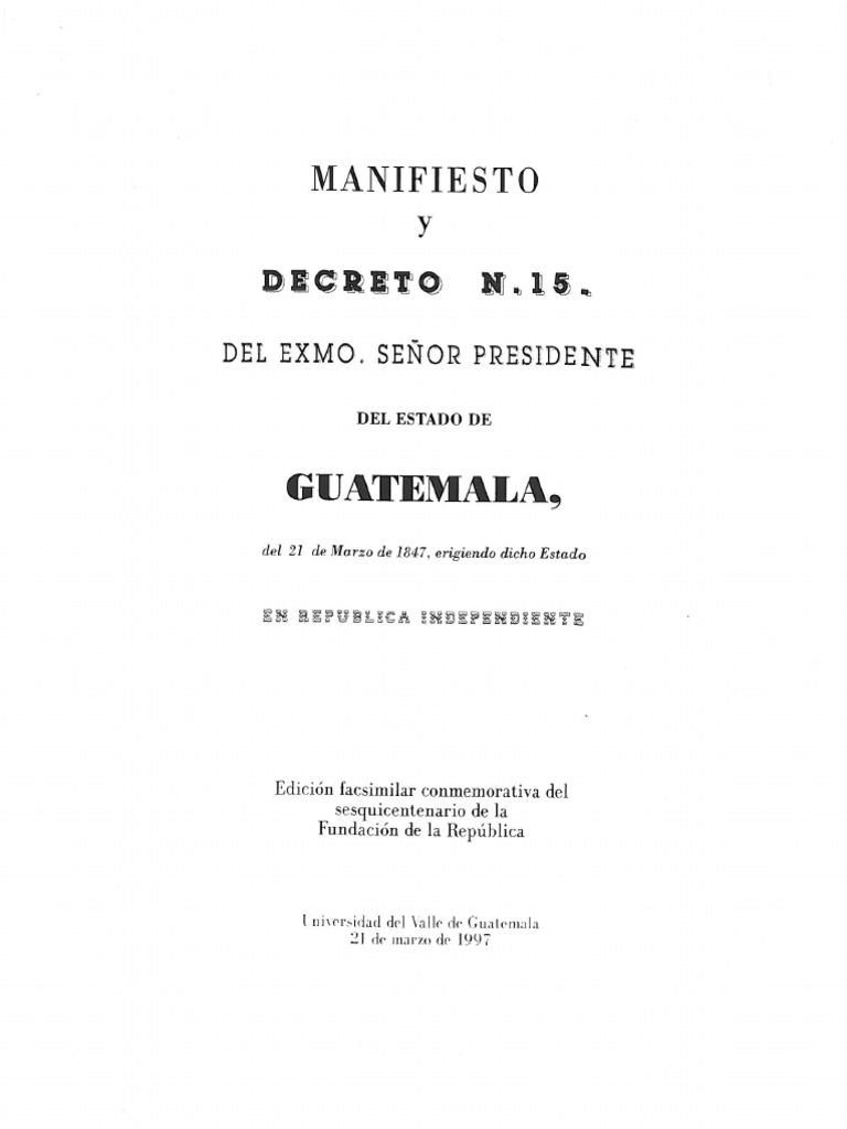 Manifiesto de Rafael Carrera | PDF