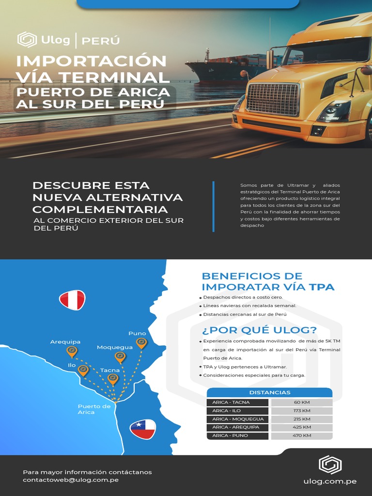 Mini Brochure - TPA ARICA - ULOG PERU PDF | PDF