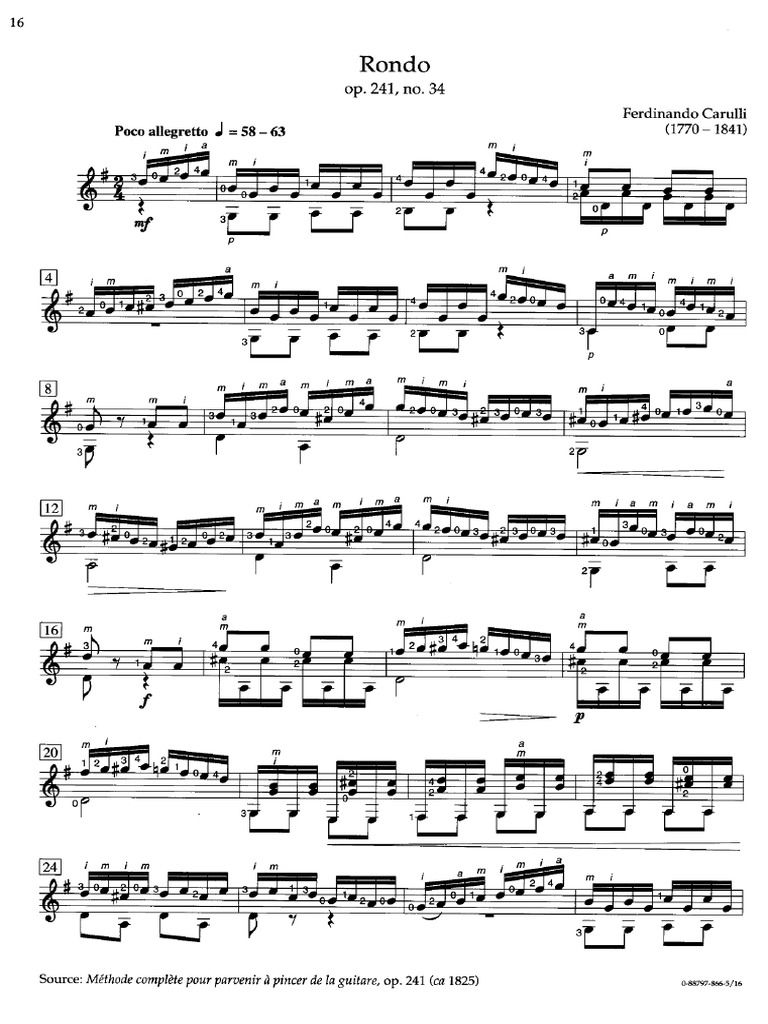 Ferdinando Carulli - Rondo (Op. 241, No. 34) PDF | PDF