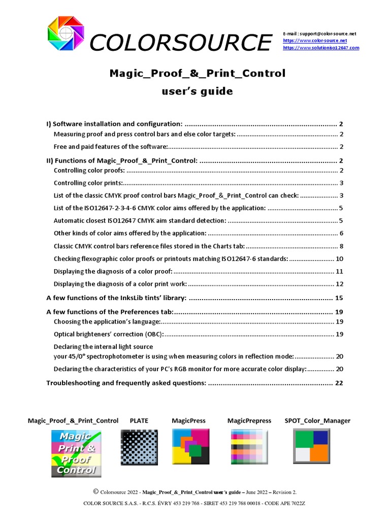 AGV Magic - Proof - & - Print - Control - Users - Guide PDF | PDF ...