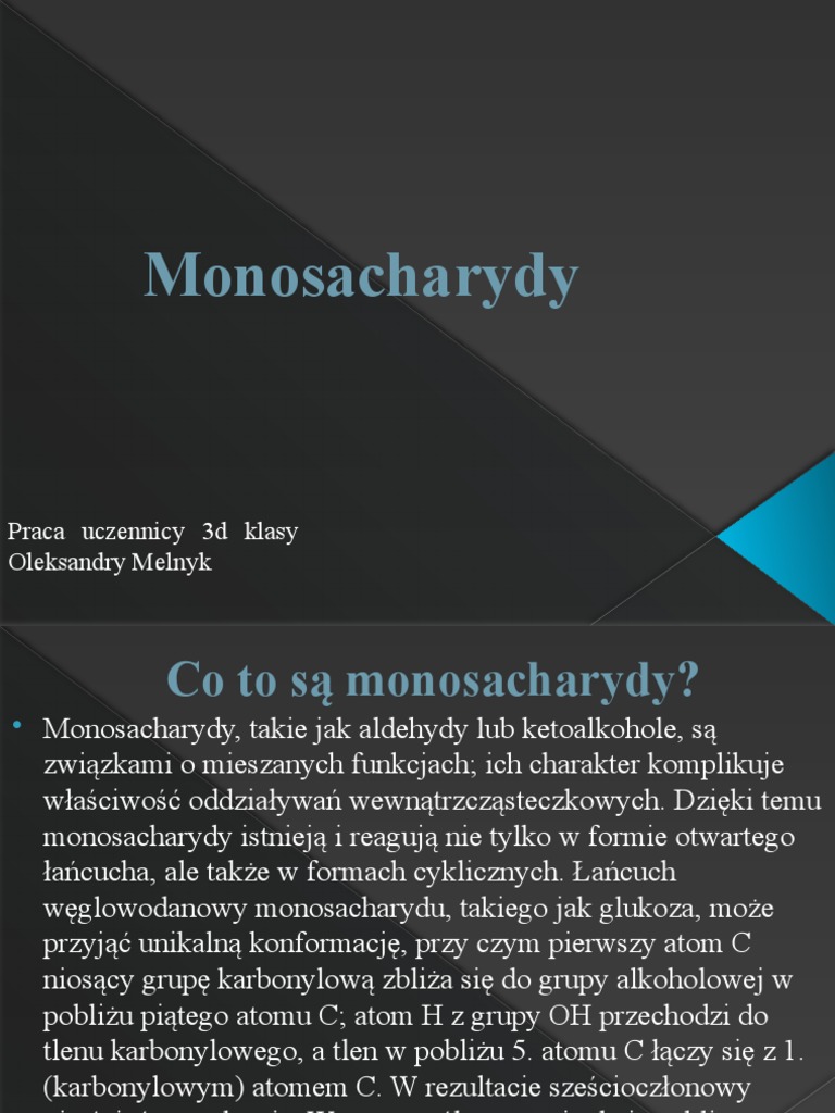 Monosacharydy | PDF