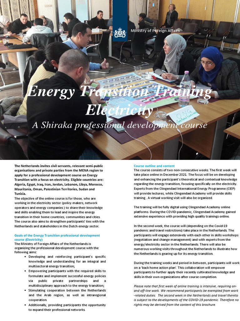 Ministry of Foreign Affairs Energy Transition Training Course | PDF