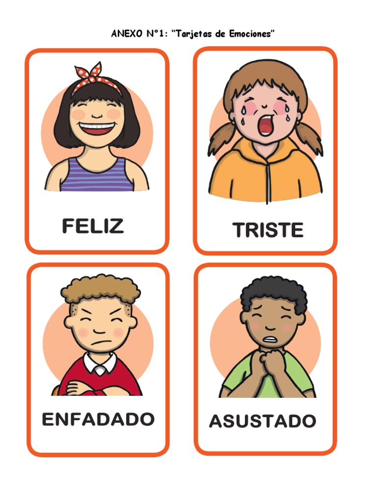 Tarjetas de Emociones PDF | PDF