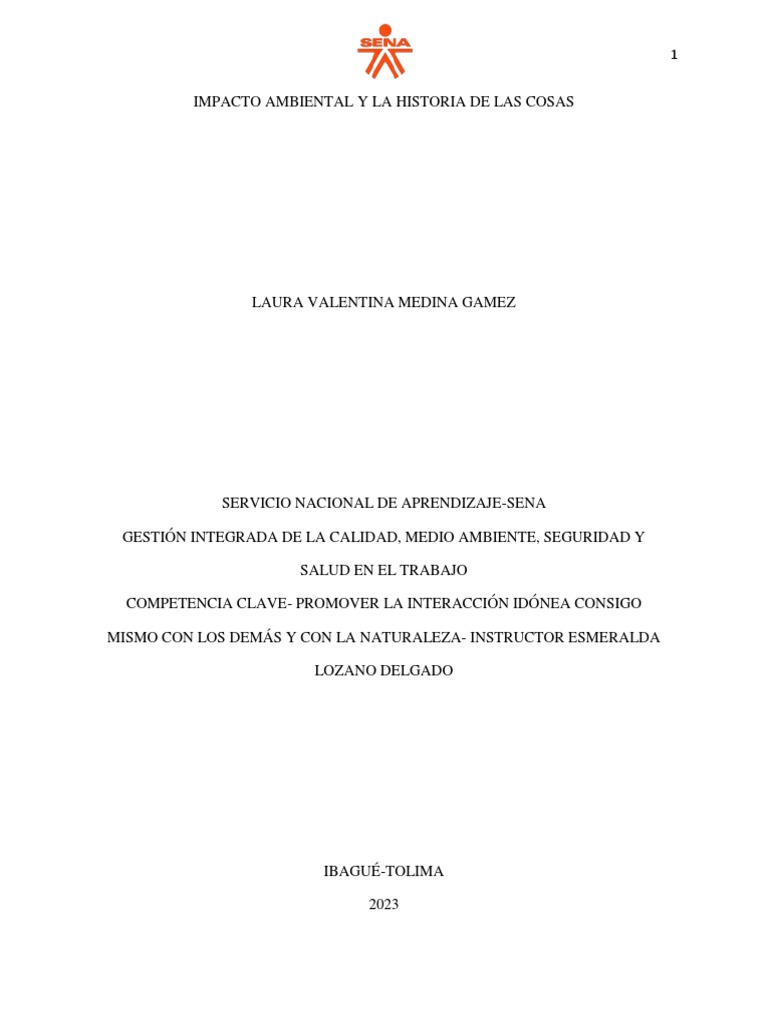 Impacto Ambiental y La Historia de Las Cosas 4 PDF | PDF