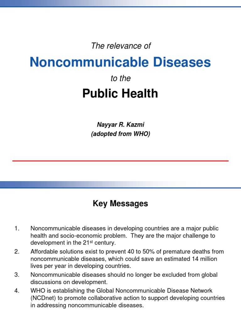 Introduction to Non Communicable Diseases | Non Communicable Disease ...