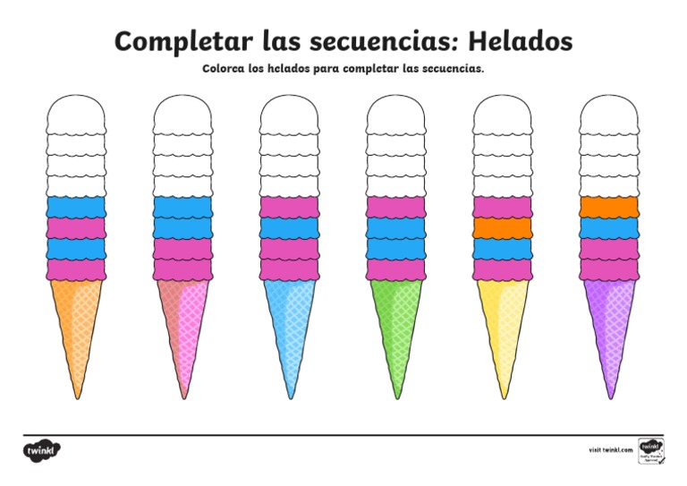 Ficha de Actividad Completar La Secuencia PDF | PDF