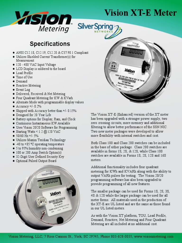 Vision XT-E Meter | PDF
