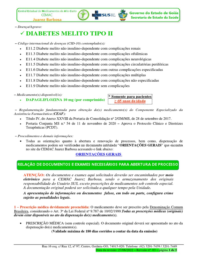 Orientações sobre os requisitos para obtenção de medicamentos para o ...