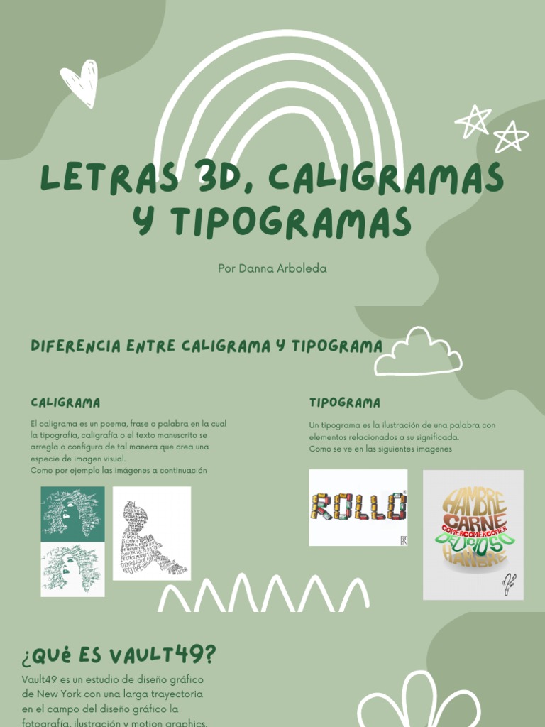 Caligramas y Tipogramas: Guía Visual | PDF