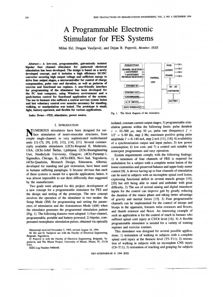 Programmable FES Stimulator Design | PDF | Electronic Oscillator ...