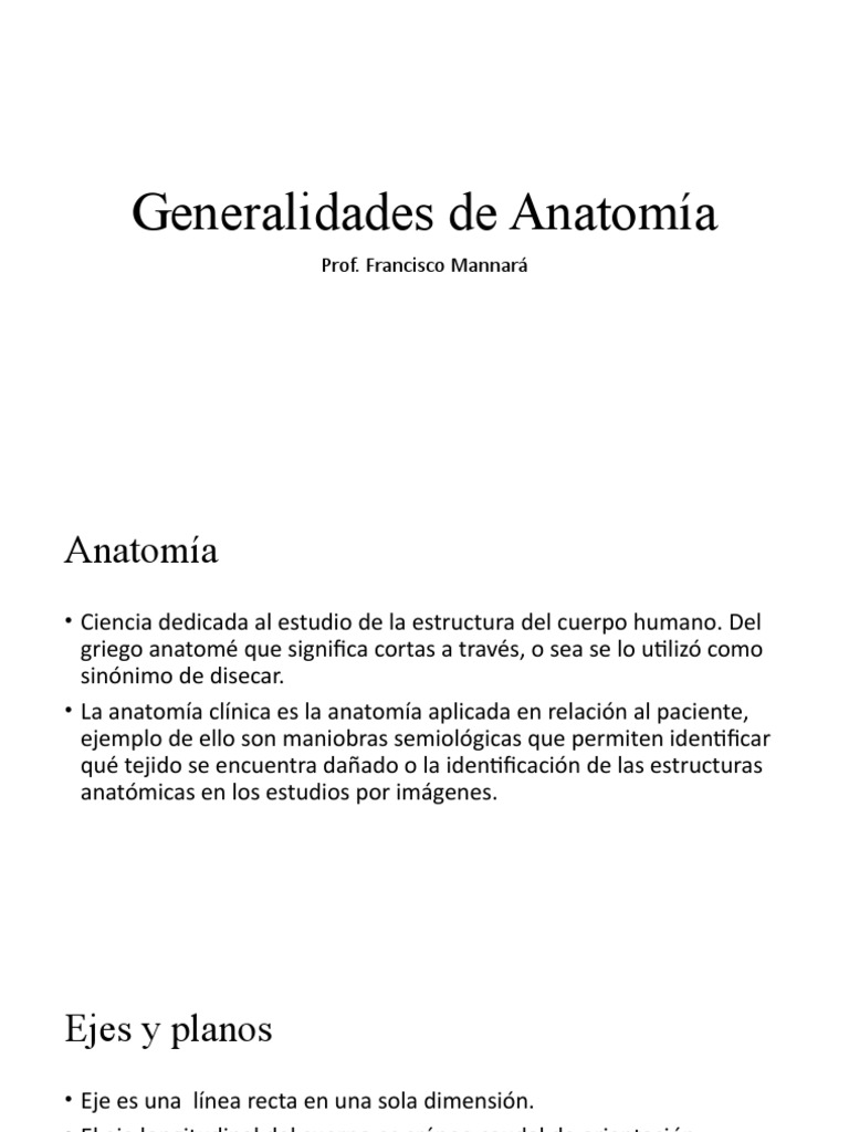 generalidades anatomia | PDF