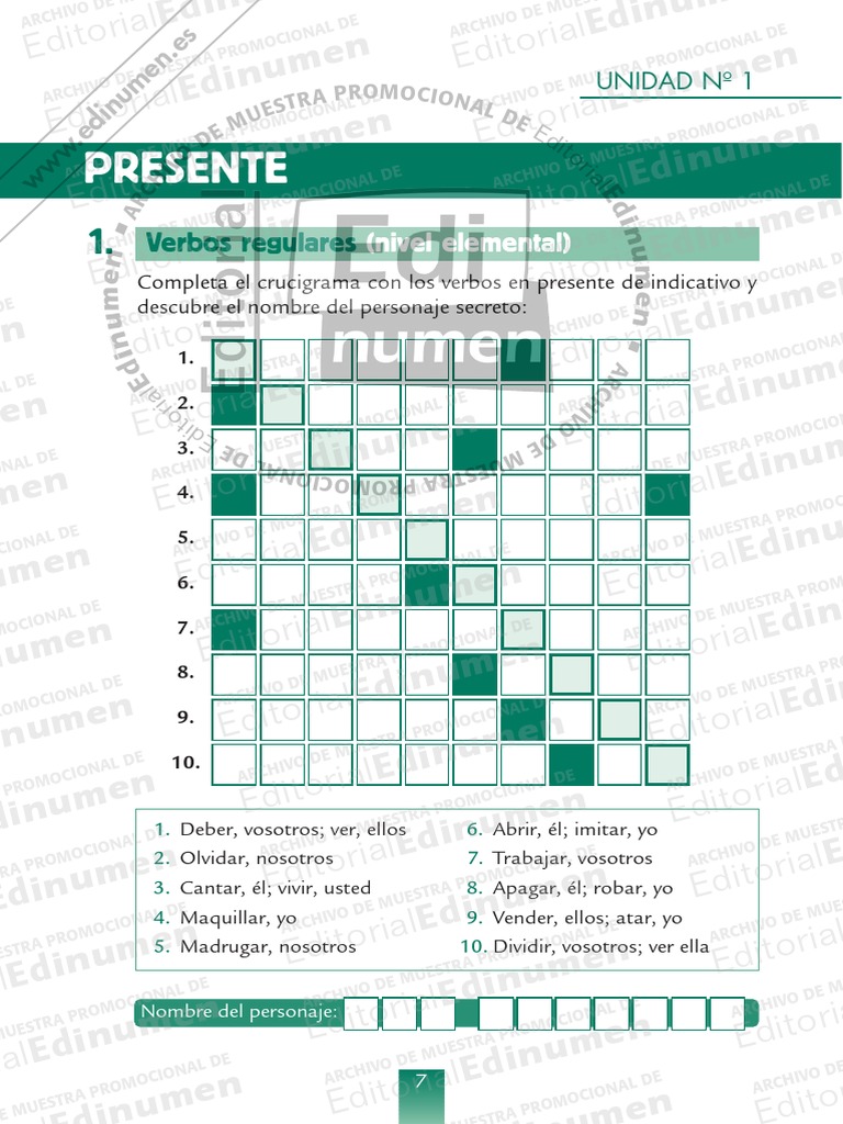 Pasatiempos Con Verbos | PDF