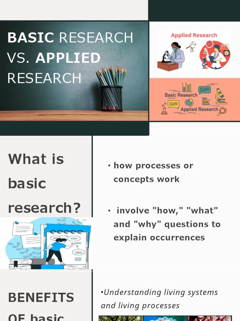 Basic Research Vs Applied Research PDF | PDF