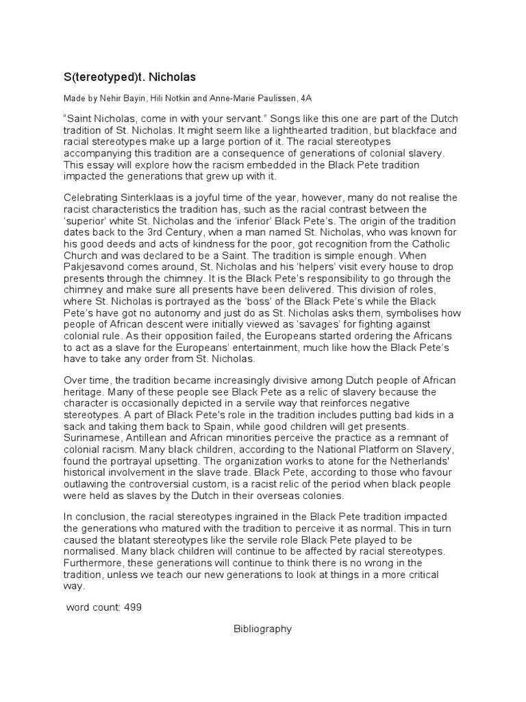 Racial Stereotypes Essay | PDF | Racism | Discrimination & Race Relations