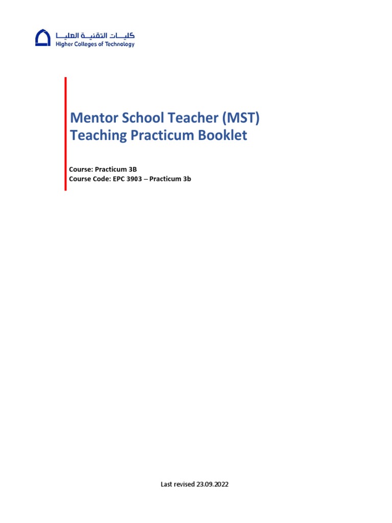Mentor Teacher Practicum Guide | PDF