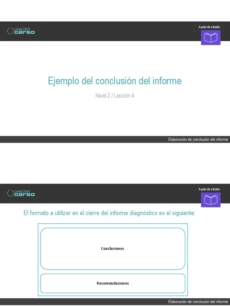 Ejemplo de Conclusion Del Informe PDF | PDF