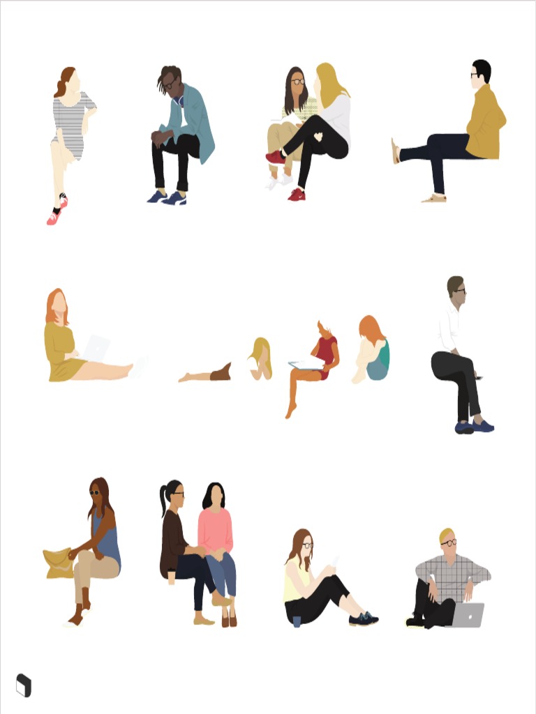 Flatvector People Sitting3 PDF | PDF