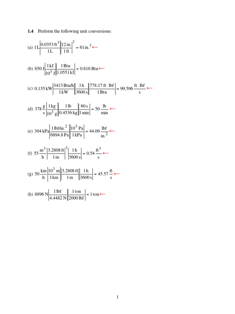 Unit Conversion and Physics Problems | PDF