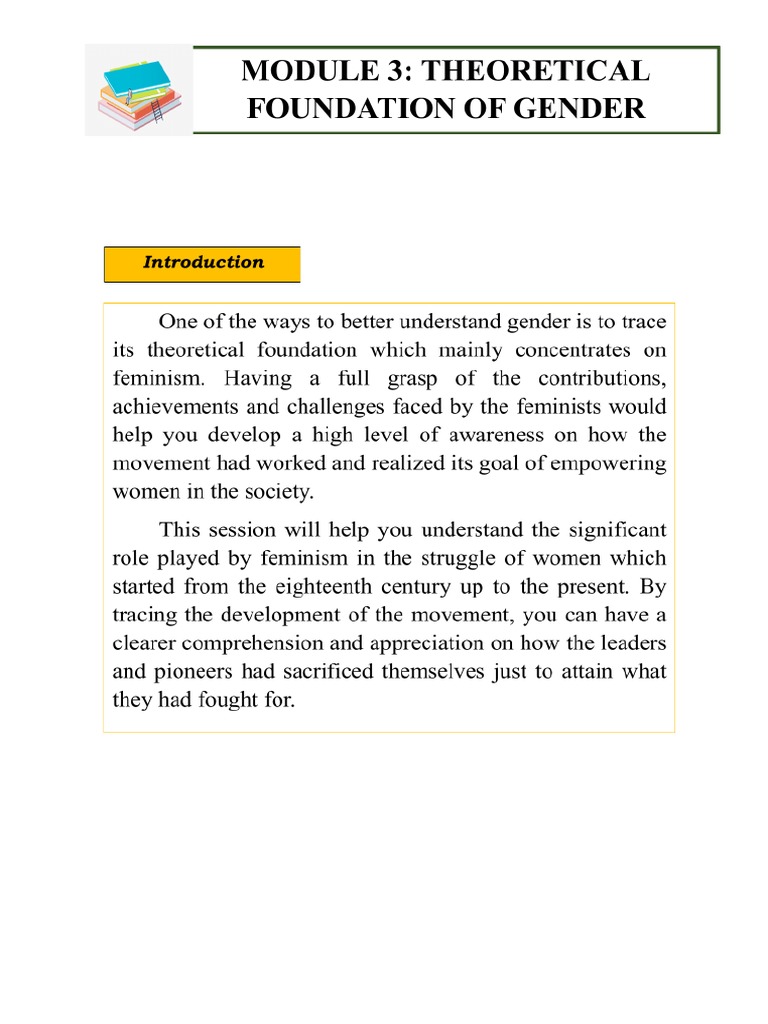 GS Module 3 PDF | PDF | Gender Studies | Feminism