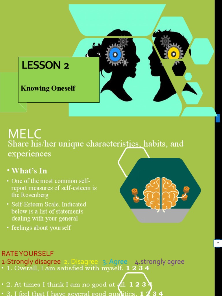 LESSON 2 Students | PDF | Self Esteem | Self Efficacy