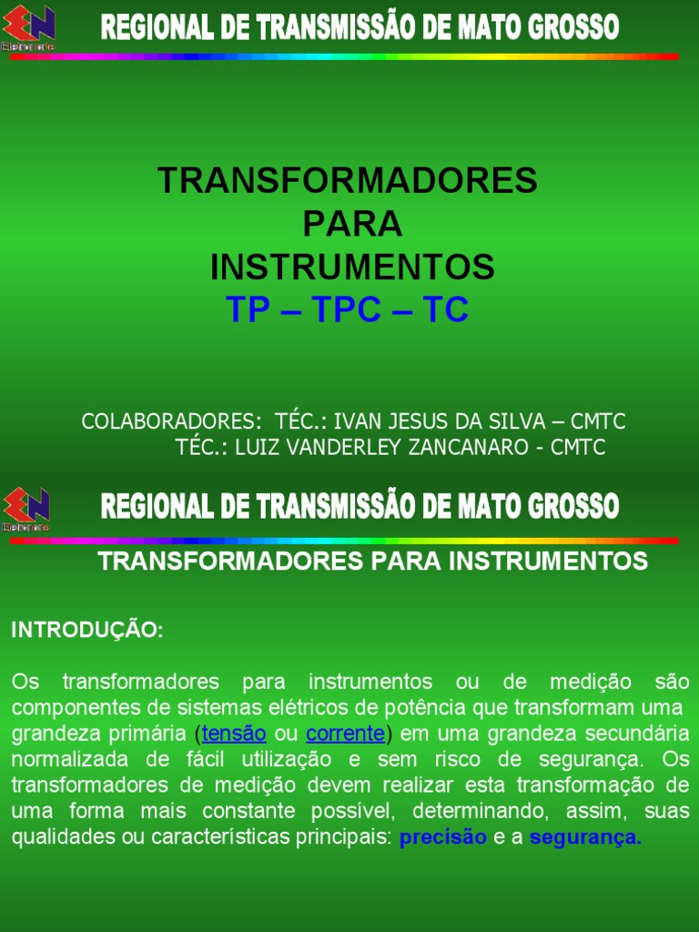 Curso TP TC TPC | PDF | Transformador | Corrente elétrica