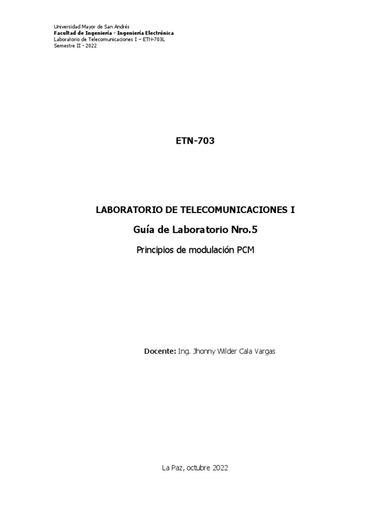 Guia Lab 5 PCM PDF | PDF