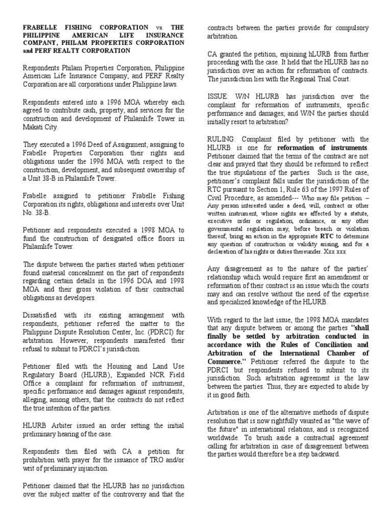 FRABELLE FISHING CORPORATION v. PHILIPPINE AMERICAN LIFE INSURANCE ...